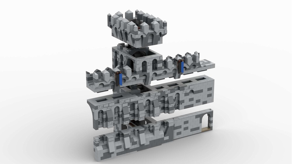 Lego Moc H11 Front Wall For My Medieval Castle By Sir Perceval
