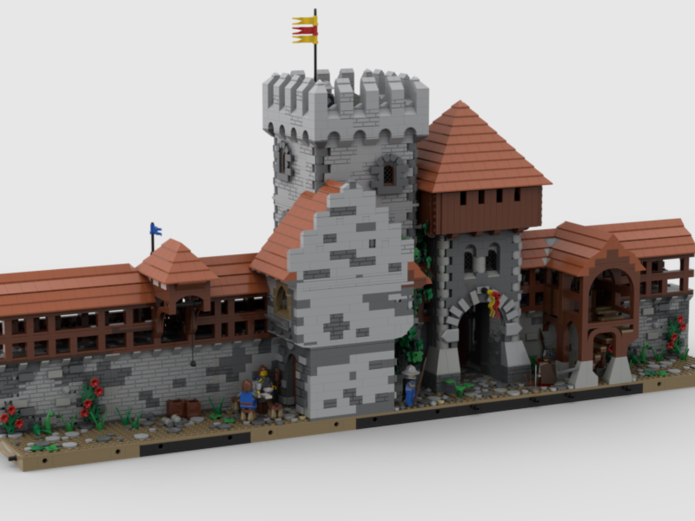 LEGO MOC medieval city wall part2 by Fips380 | Rebrickable - Build with ...