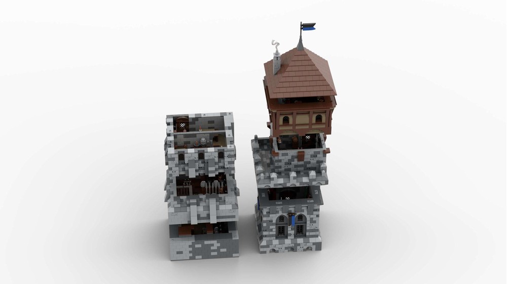 Lego Moc H15 Big Front Tower For My Medieval Castle By Sir Perceval