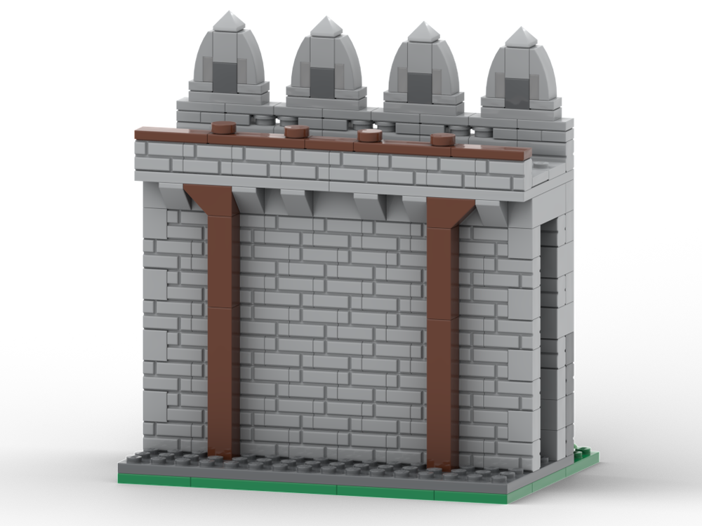 Lego Moc Red Castle Wall Small By Huebre Rebrickable Build With Lego