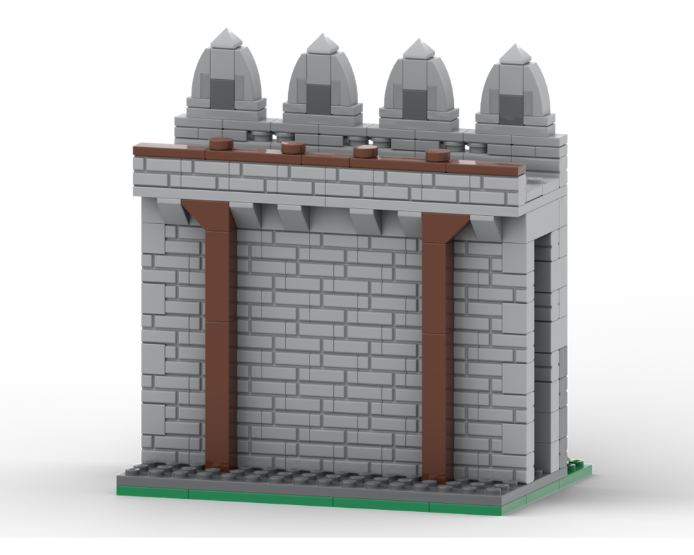 LEGO MOC Red Castle Wall Small by Huebre | Rebrickable - Build with LEGO
