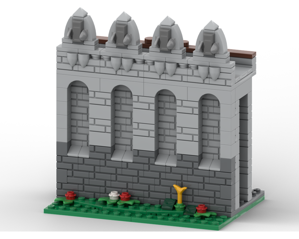 LEGO MOC Red Castle Wall Small by Huebre | Rebrickable - Build with LEGO