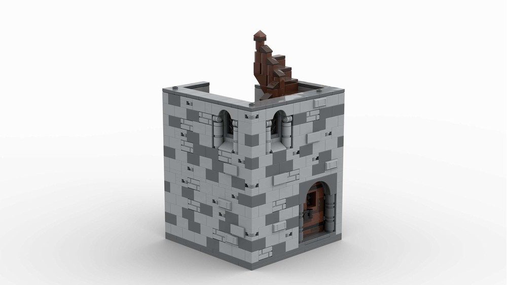 Lego Moc H21 Stair Tower For My Medieval Castle By Sir Perceval