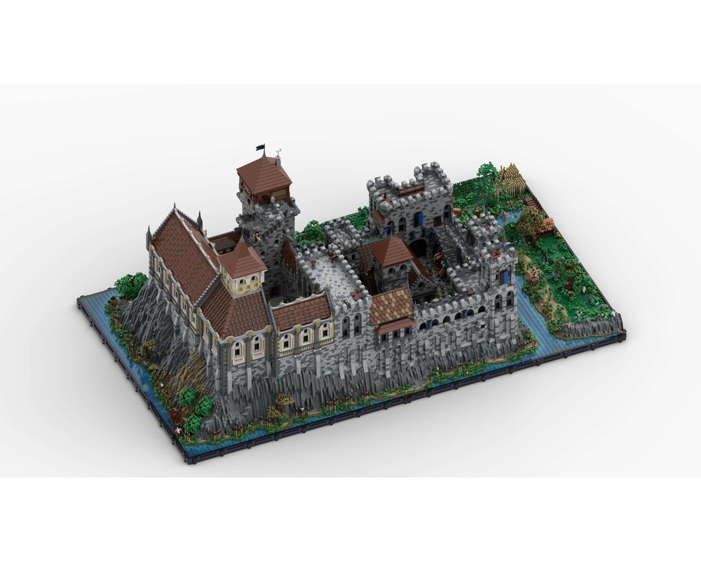 Lego Moc H22 Outer Palace Wall For My Medieval Castle By Sir Perceval