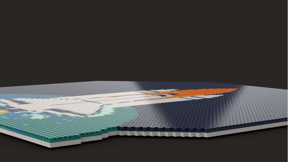 LEGO MOC Space Shuttle Art Mosaic by hawkfan08 | Rebrickable - Build ...