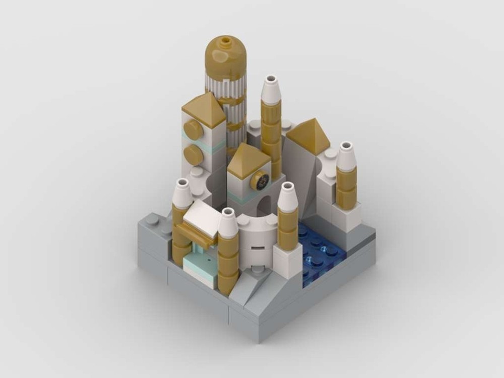 LEGO MOC White & gold palace by Brickflowers | Rebrickable - Build with ...