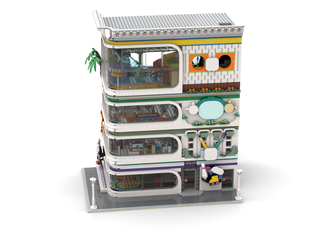 Lego Moc Friendship Tower Waterpark By Noobricks Rebrickable