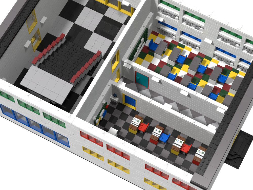Lego Moc Moderne Schule Modern School By Mibrick Rebrickable