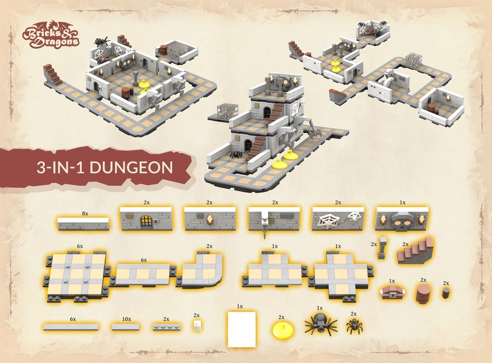 LEGO MOC 3-in-1 Dungeon by bricksndragons | Rebrickable - Build with LEGO