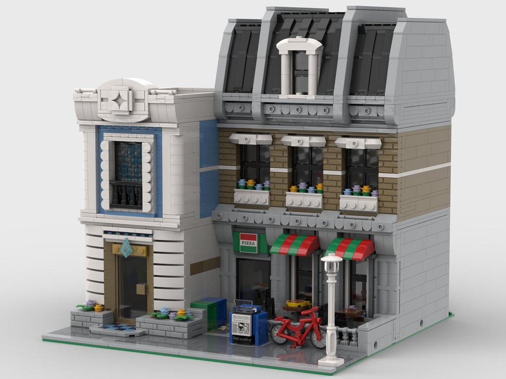 LEGO MOC The Pizza Parlor & Arcade by Turtle Time Bricks | Rebrickable ...