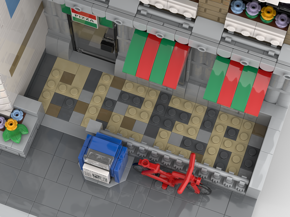 Lego Moc The Pizza Parlor And Arcade By Turtle Time Bricks Rebrickable