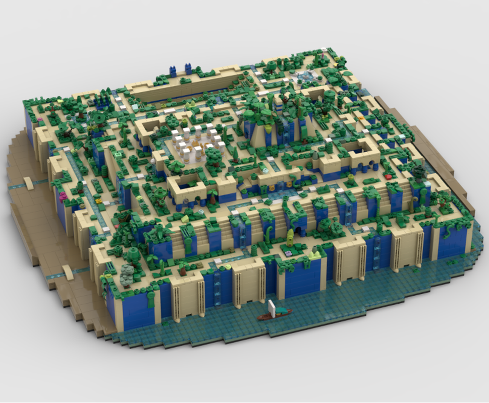 LEGO MOC Hanging Gardens of Babylon by Thierry | Rebrickable - Build ...