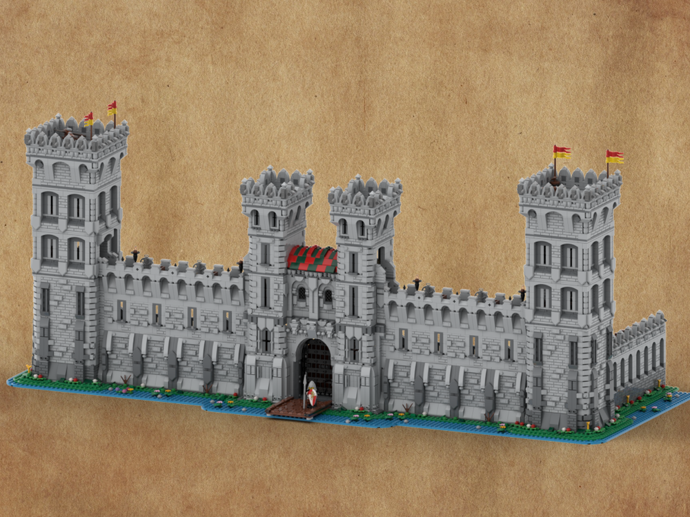 LEGO MOC Red Castle Front by Huebre | Rebrickable - Build with LEGO