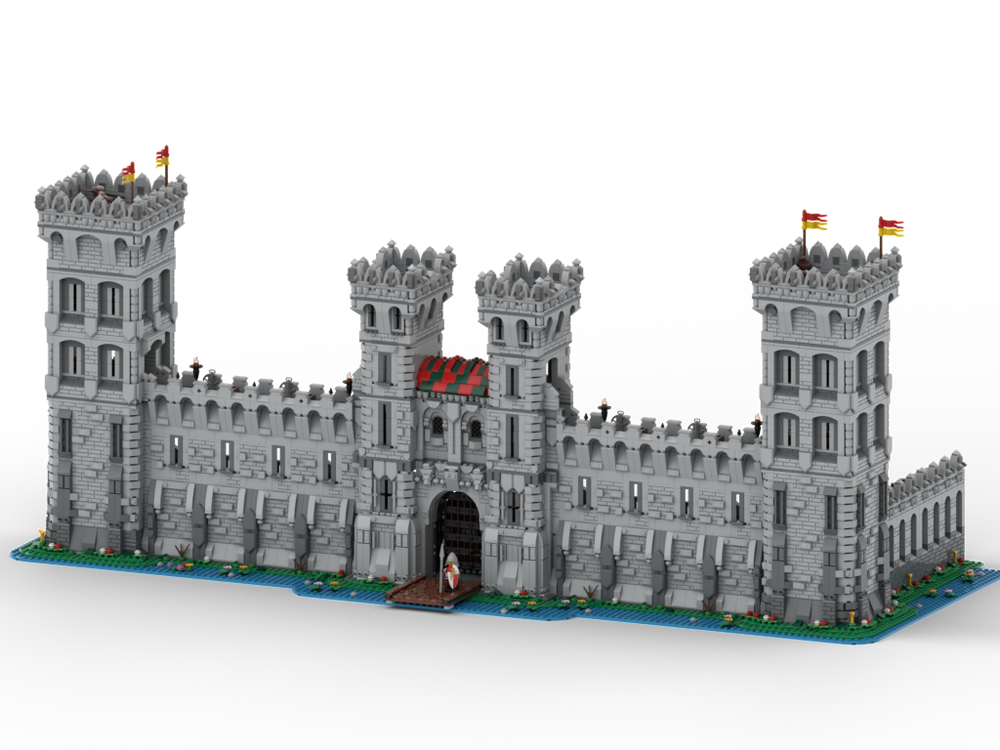 Lego Moc Red Castle Front By Huebre Rebrickable Build With Lego