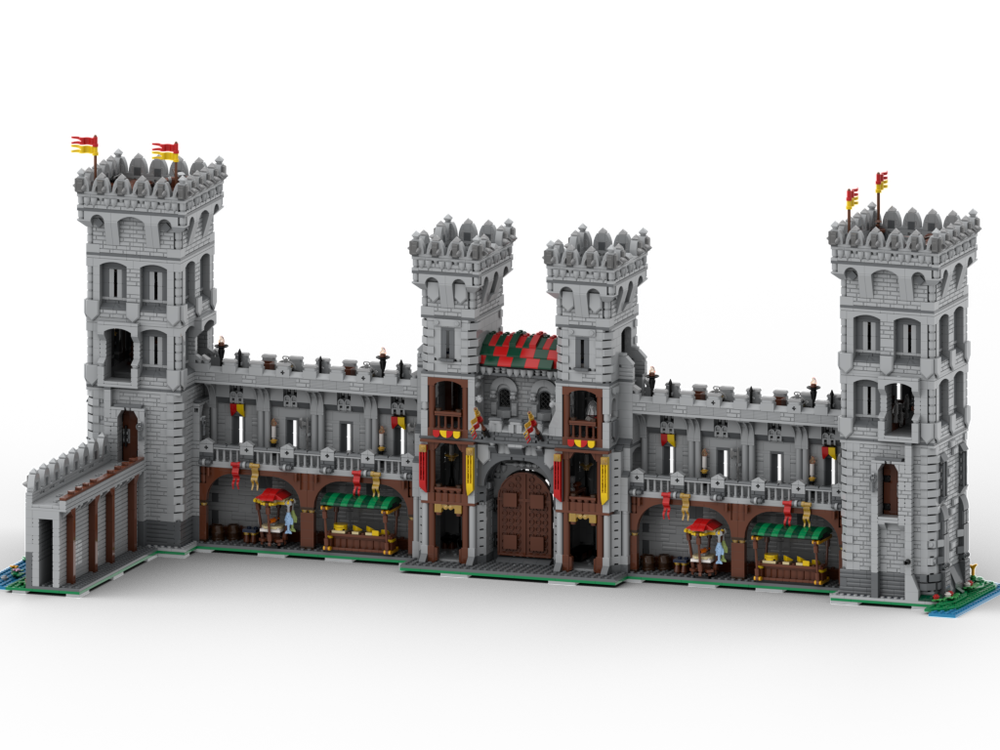 Lego Moc Red Castle Front By Huebre Rebrickable Build With Lego