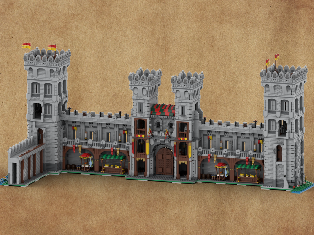 Lego Moc Red Castle Front By Huebre Rebrickable Build With Lego