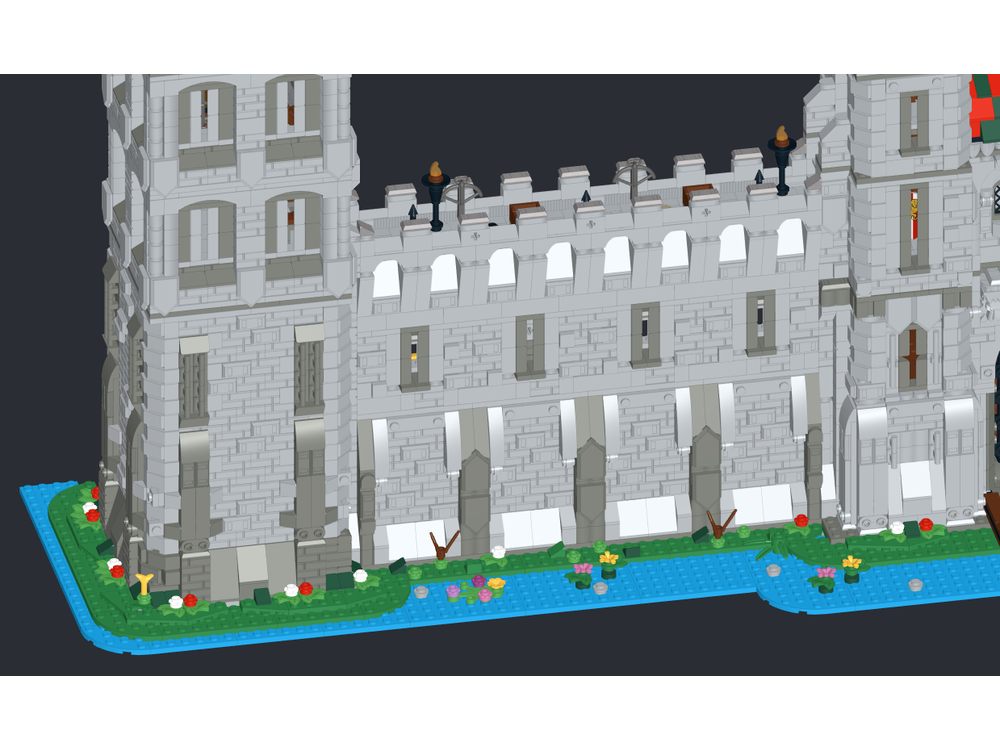 Lego Moc Red Castle Front By Huebre Rebrickable Build With Lego