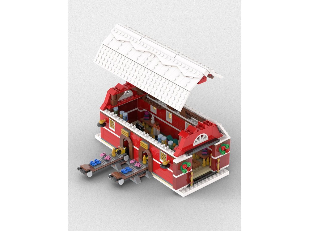 Lego Moc Santas Workshop Barn Complete By Thomusbean Rebrickable
