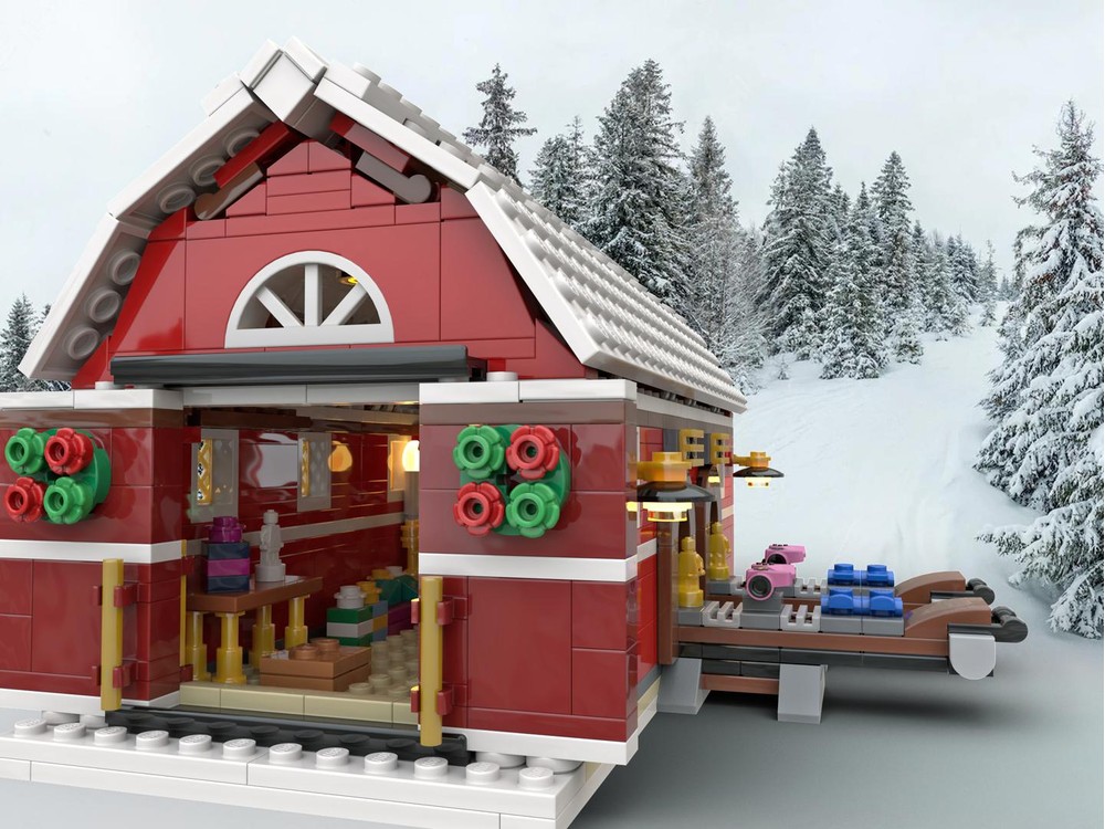Lego Moc Santas Workshop Barn Complete By Thomusbean Rebrickable