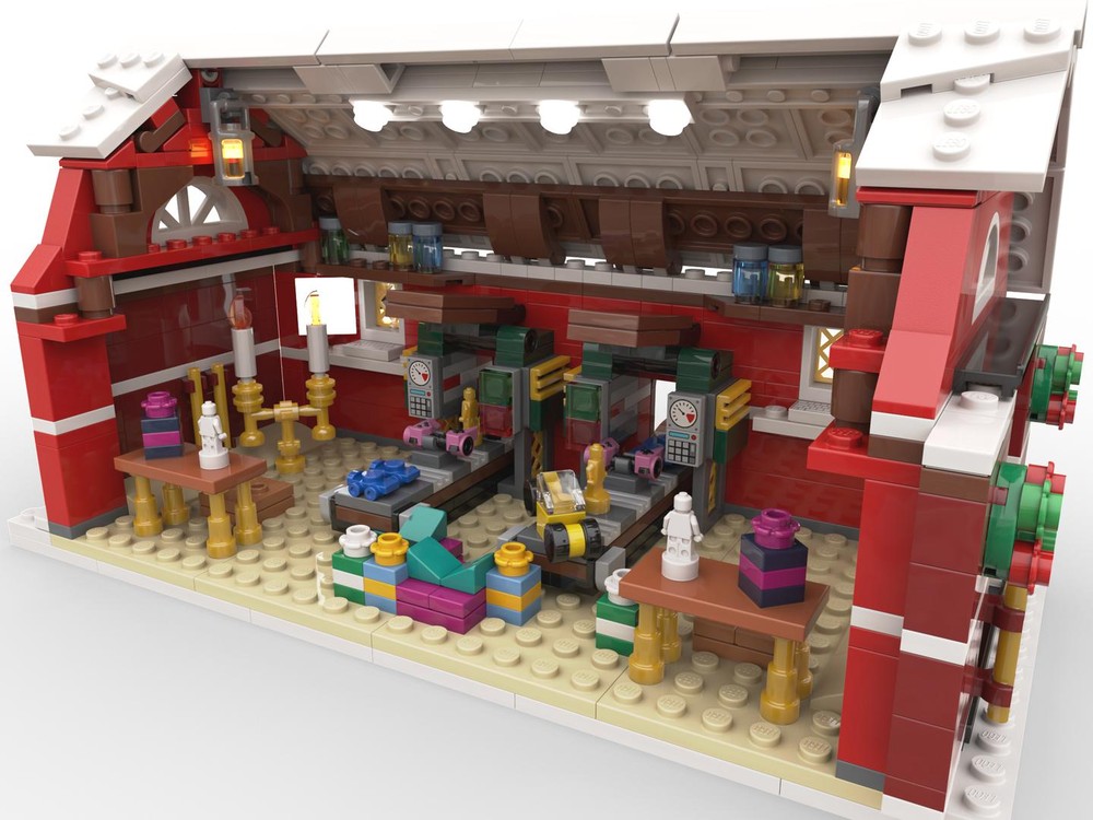 Lego Moc Santas Workshop Barn Complete By Thomusbean Rebrickable
