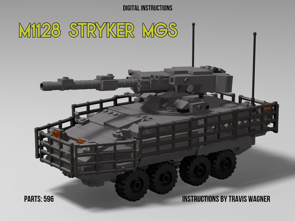 LEGO MOC Lego M1128 Stryker MGS (Army) by Camobricktape | Rebrickable ...