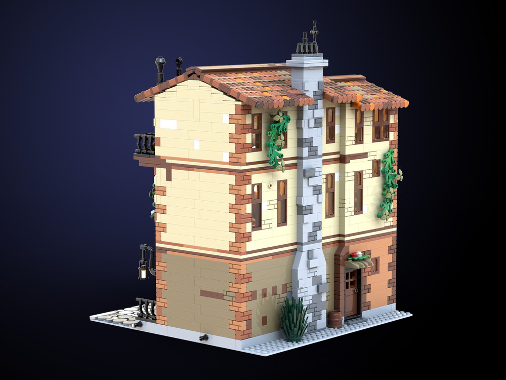 Lego Moc Balcony Of Juliet By Fanpeixi Rebrickable Build With Lego