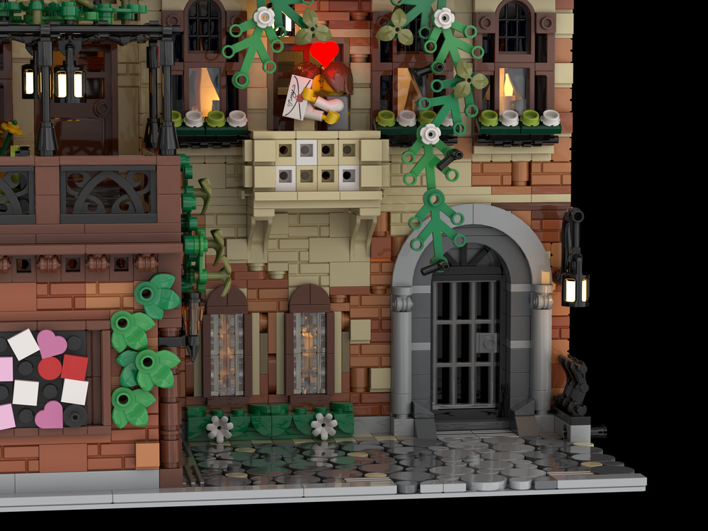 Lego Moc Balcony Of Juliet By Fanpeixi Rebrickable Build With Lego