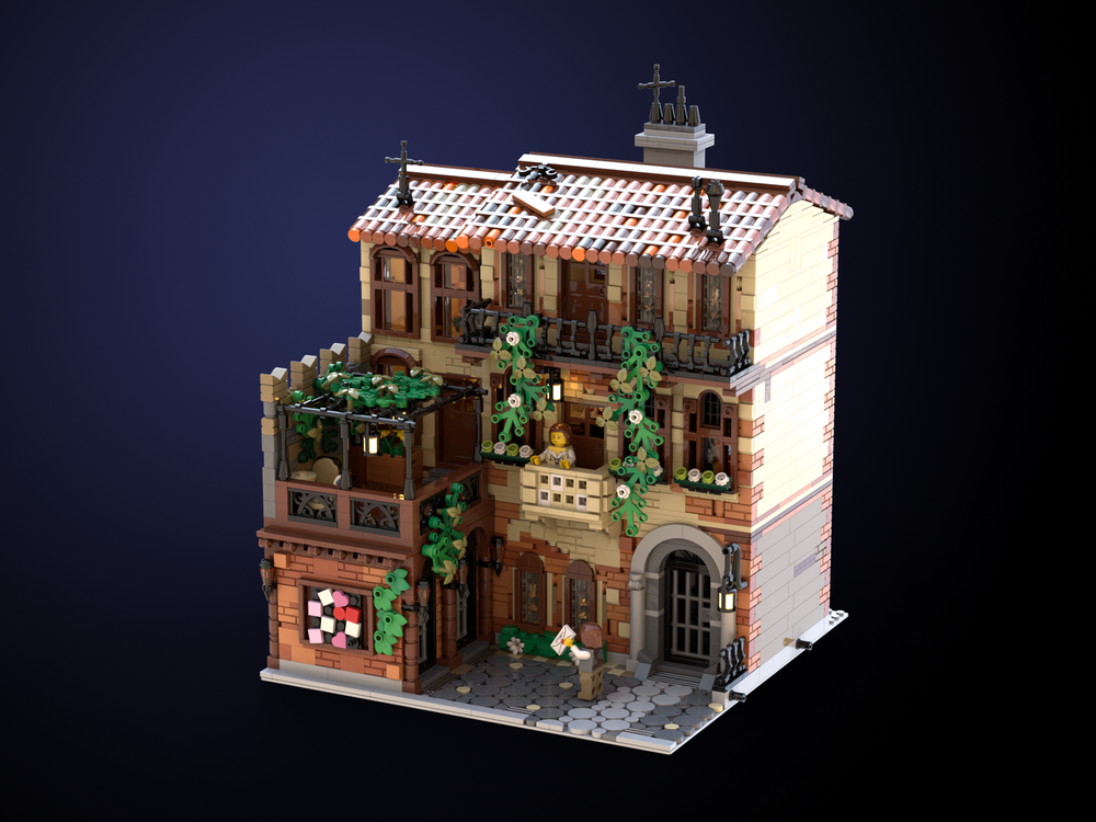 Lego Moc Balcony Of Juliet By Fanpeixi Rebrickable Build With Lego