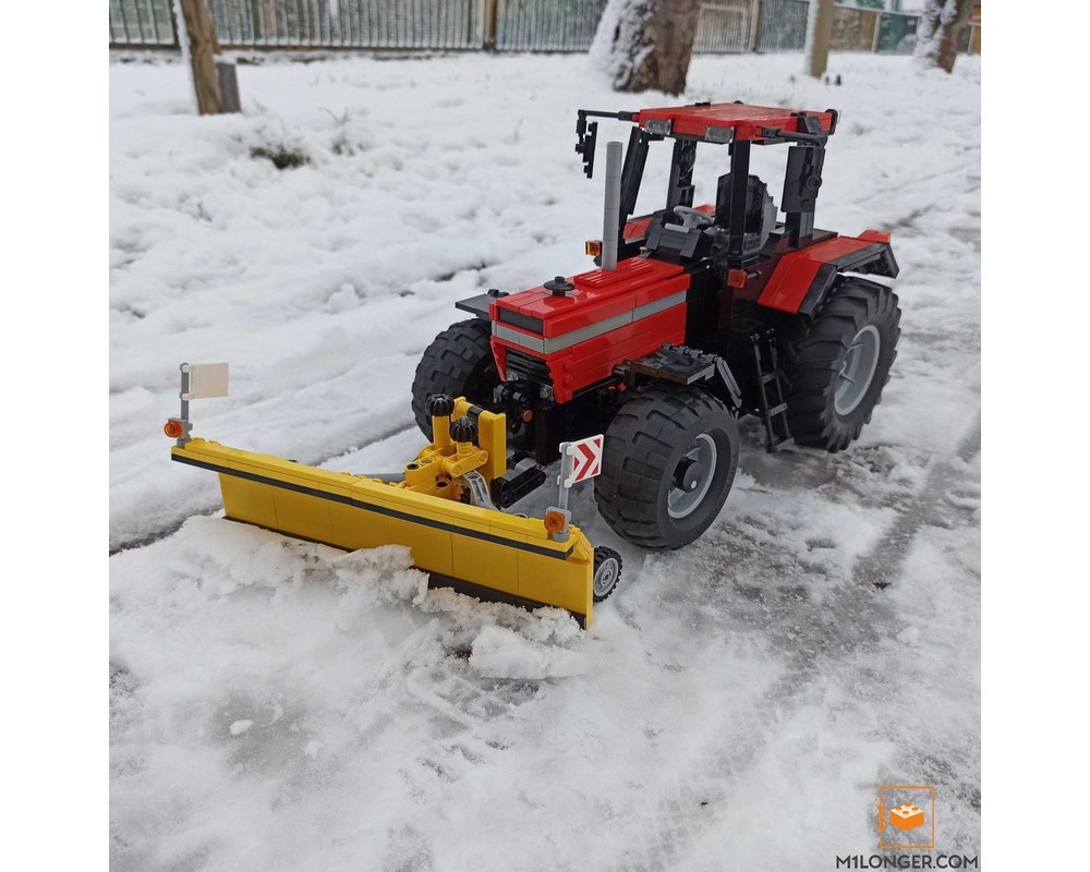Lego Moc Tractor Snow Plow By Mlonger Rebrickable Build With Lego