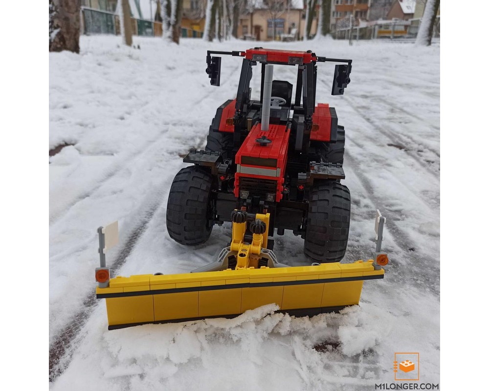 Lego Moc Tractor Snow Plow By Mlonger Rebrickable Build With Lego