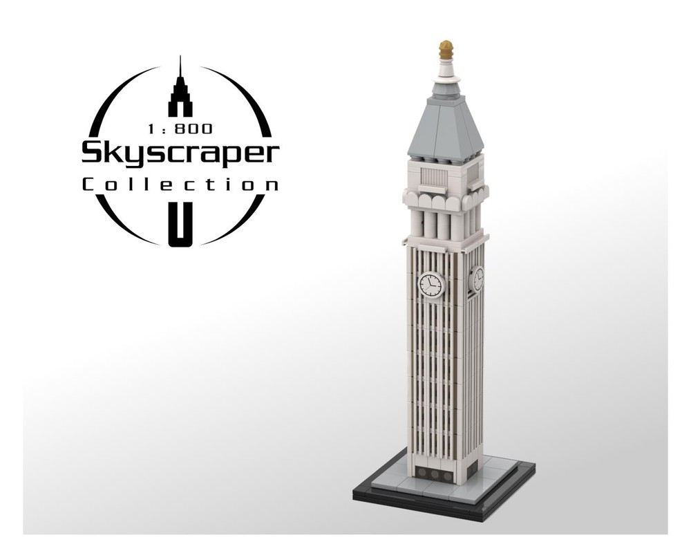 LEGO MOC Metropolitan Life Tower 1:800 Scale by SPBrix | Rebrickable ...