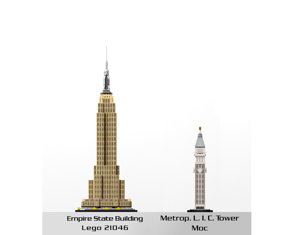 Lego Moc Metropolitan Life Tower 1800 Scale By Spbrix Rebrickable