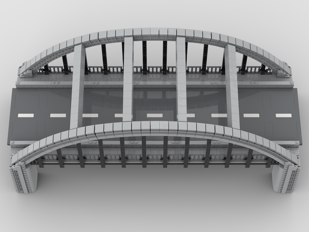 Lego Moc Modern Arch Bridge By Momentaneously Rebrickable Build