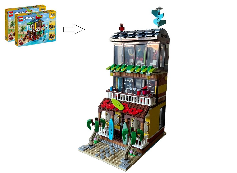 LEGO MOC Surf Bar & Grill Modular Alternate build (2x 31118) by re ...