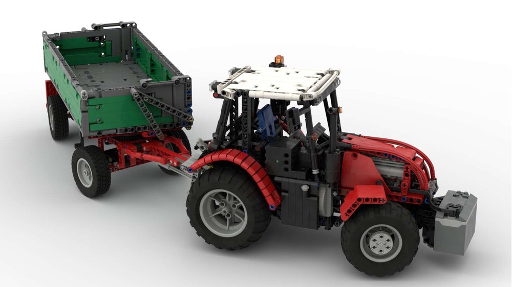 Lego Moc Tractor With Trailer 118 Full Rc 8063 Mod By Freizeitopfer