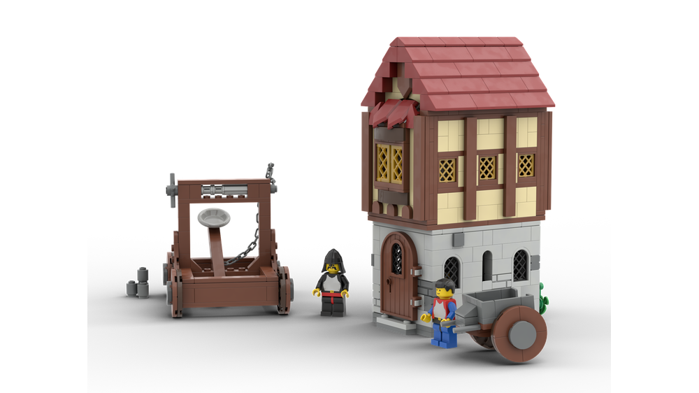 LEGO MOC Mini Medieval House and Catapult by longjuansilver ...