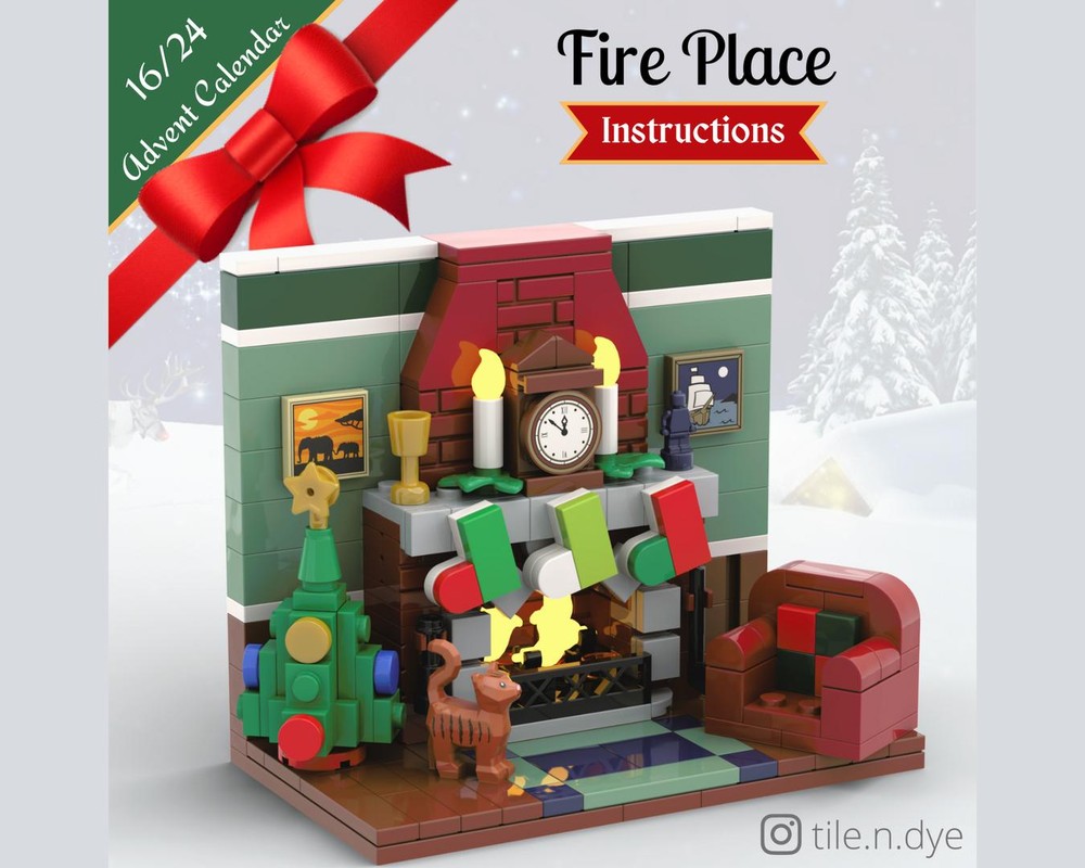LEGO MOC Fire Place - LEGO CHRISTMAS MOC FREE INSTRUCTIONS by ...