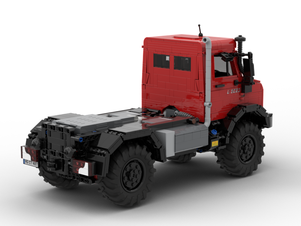 LEGO MOC RED MERCEDES-BENZ UNIMOG U5023 (modular attachments) with ...