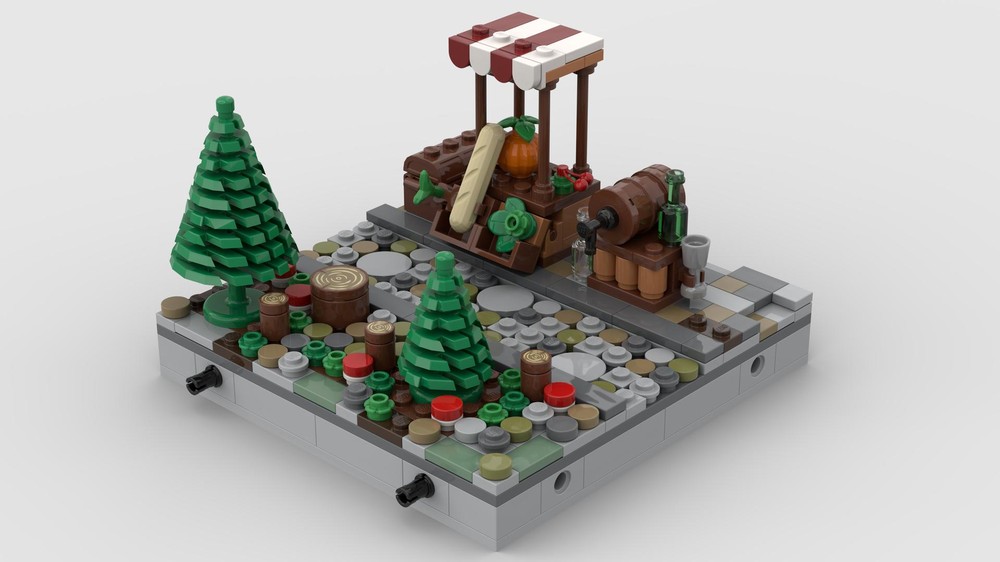 LEGO MOC Mini-Medieval-Modulars 53 - "Street with Market" by mocscout ...