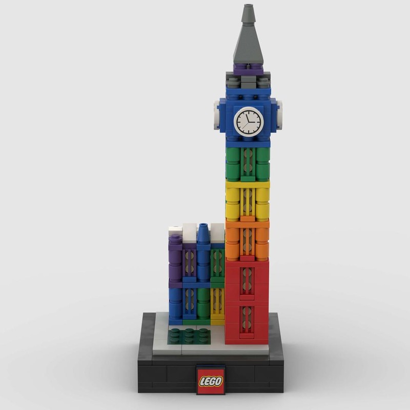 LEGO MOC-132222 Colorful Big Ben by uminuo | Rebrickable - Build with LEGO