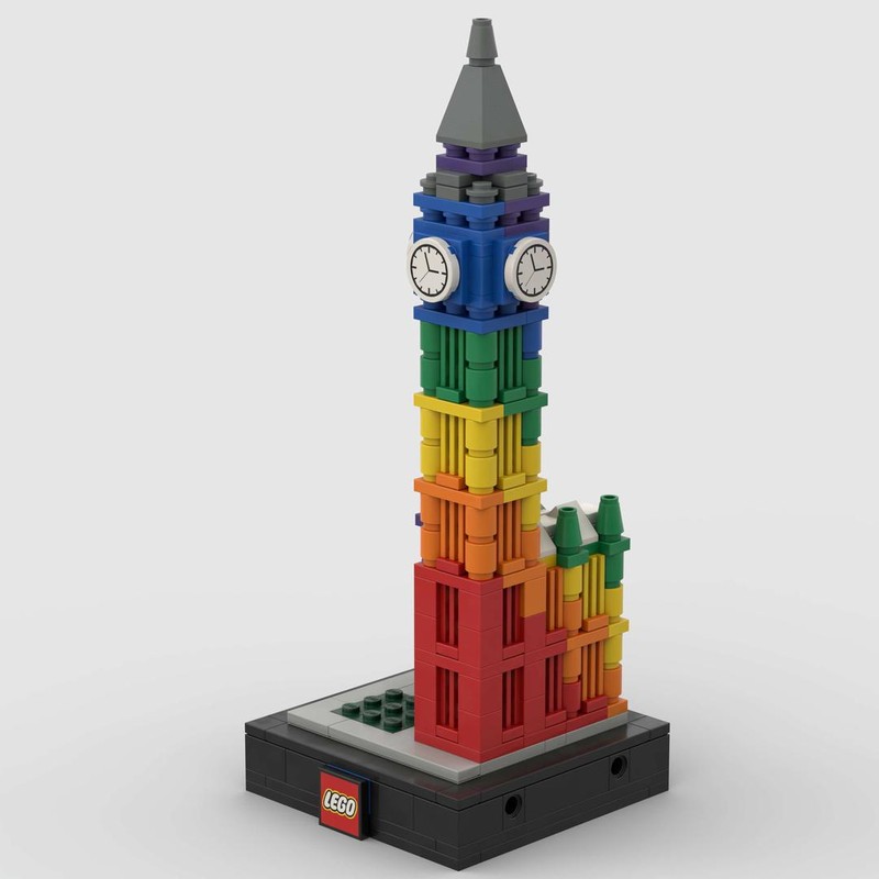 LEGO MOC-132222 Colorful Big Ben by uminuo | Rebrickable - Build with LEGO