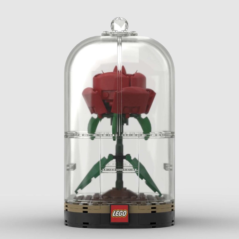 LEGO MOC Rose in a Glass Cover by uminuo | Rebrickable - Build with LEGO