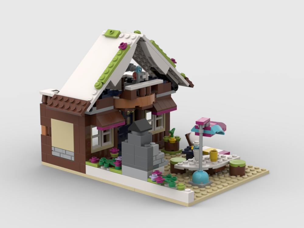 LEGO MOC 41323 Spring Resort Chalet by Oldschool | Rebrickable - Build ...