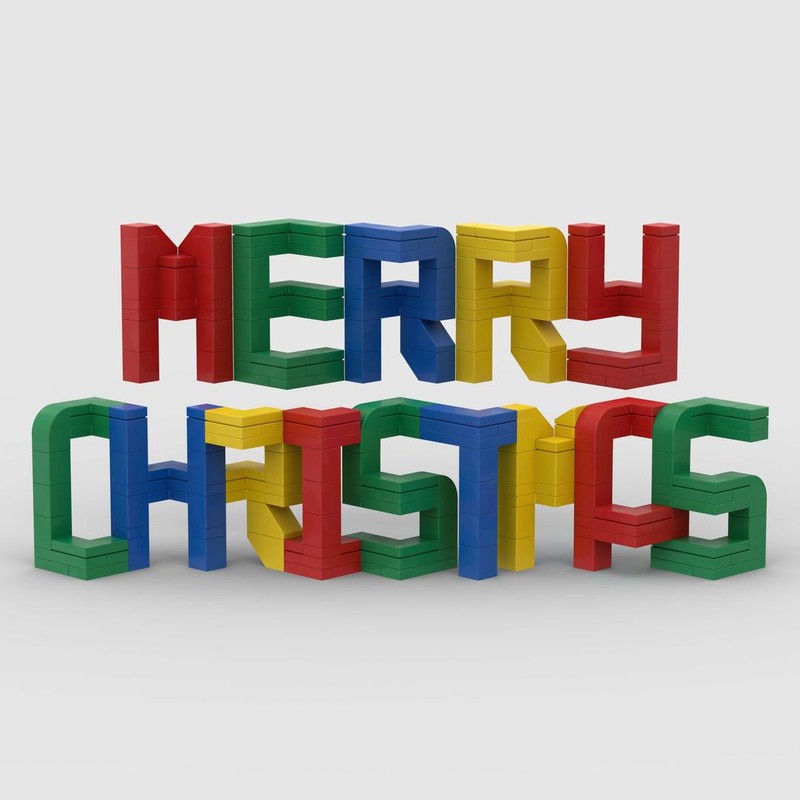 LEGO MOC 3D Letter Word: Merry Christmas by uminuo | Rebrickable ...