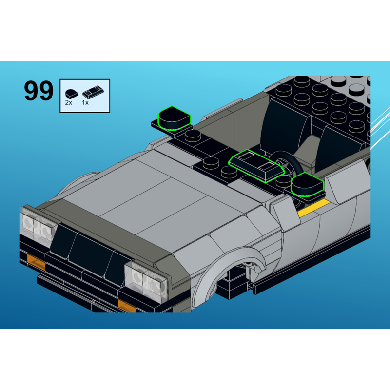 LEGO MOC DeLorean DMC-12 car - 8 stud wide Speed Champions style by ...