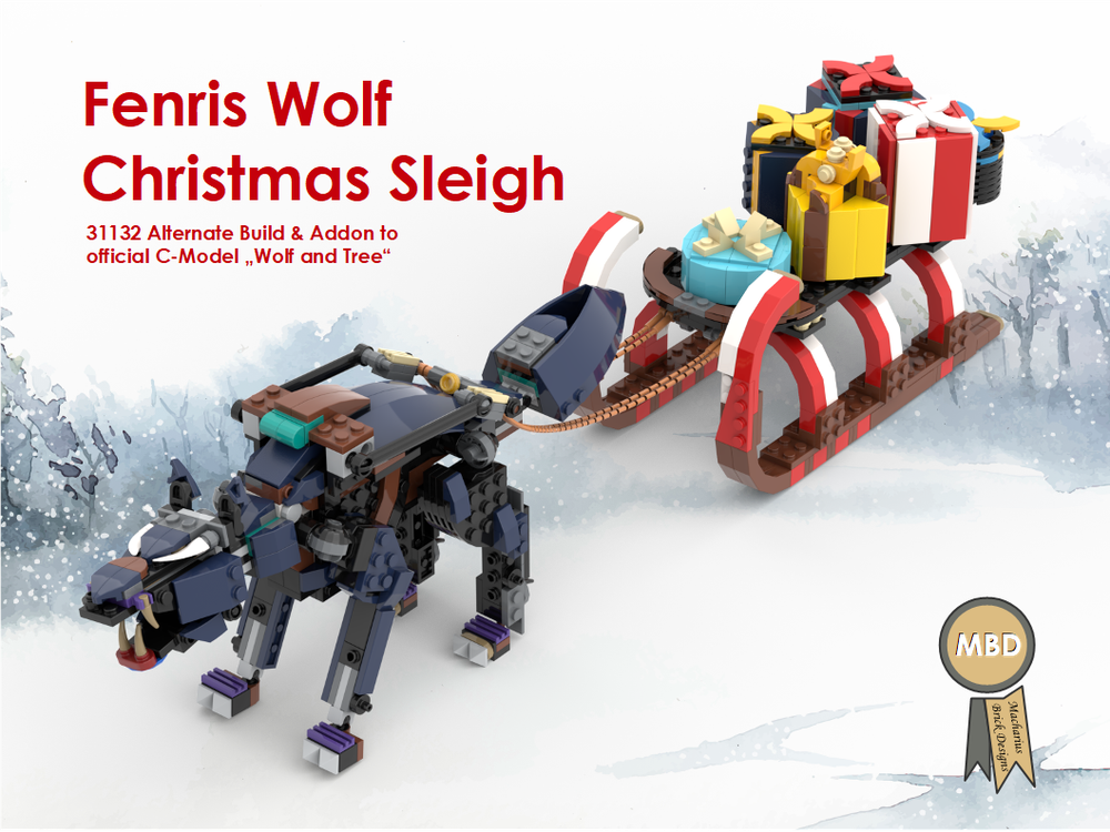 LEGO MOC Fenris Wolf Christmas Sleigh, 31132 Alternate Build and Addon ...