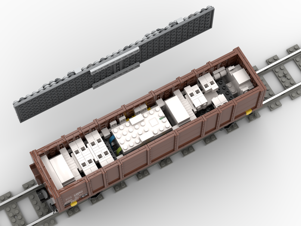 Lego Moc Ghost Wagon Open Goods Wagon With 4 Axles By Langemat