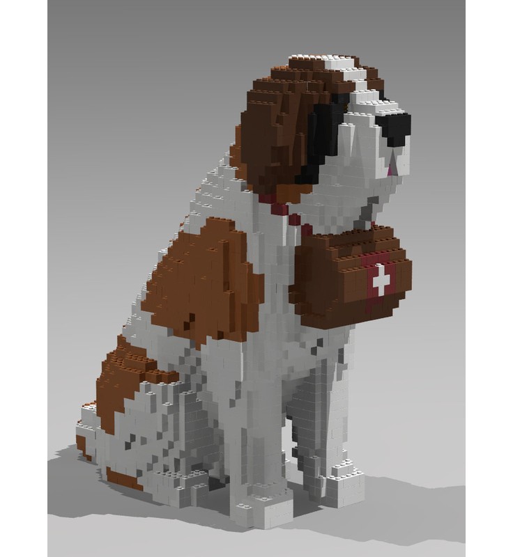 LEGO MOC Dog Saint Bernard by PetProject | Rebrickable - Build with LEGO