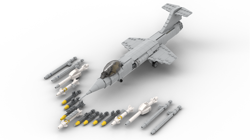 Lego Moc Lockheed F104 Starfigther Minifig Scale 142 By Qwinter
