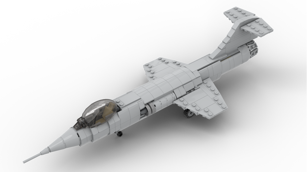 Lego Moc Lockheed F104 Starfigther Minifig Scale 142 By Qwinter